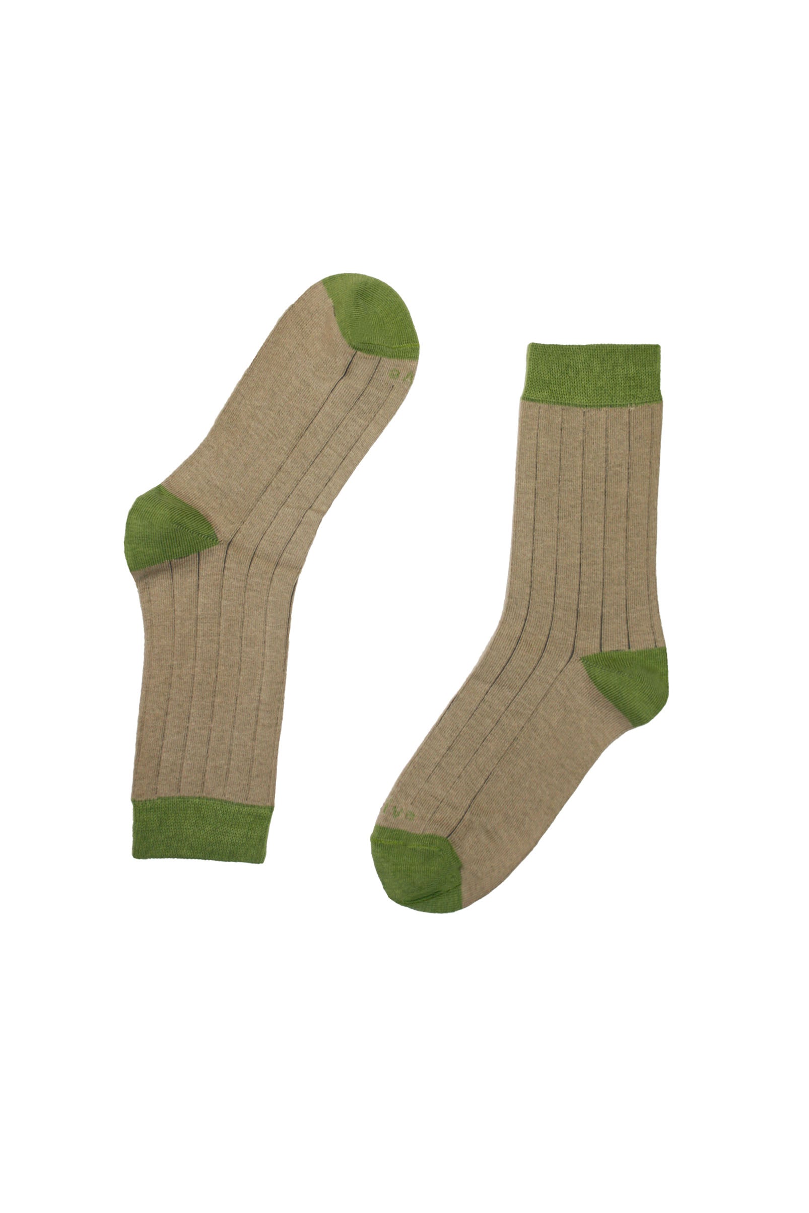 BEIGE CANALE LIME GREEN – socksnaive.com