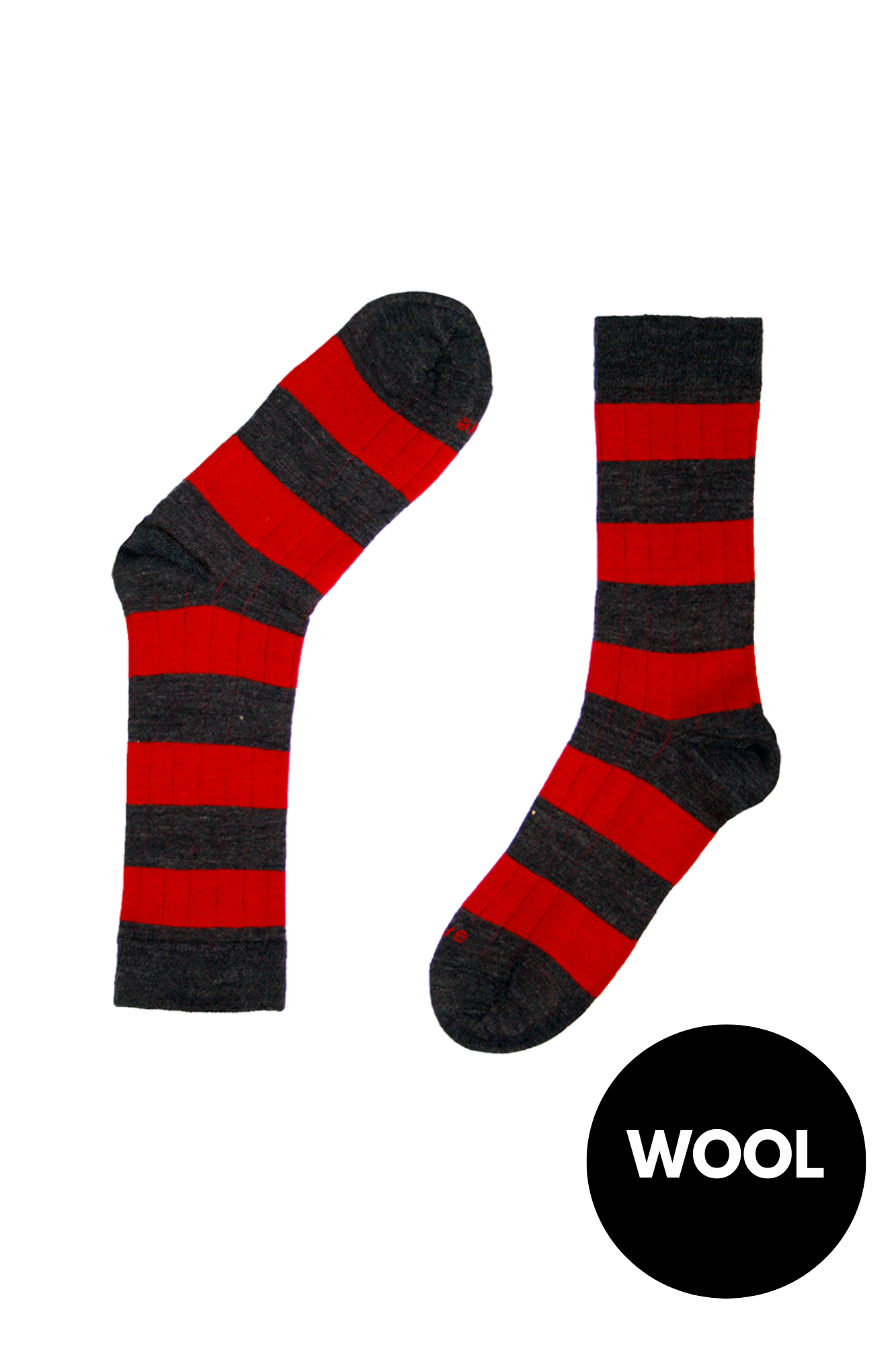 RUGBY RED-GREY WOOL – socksnaive.com