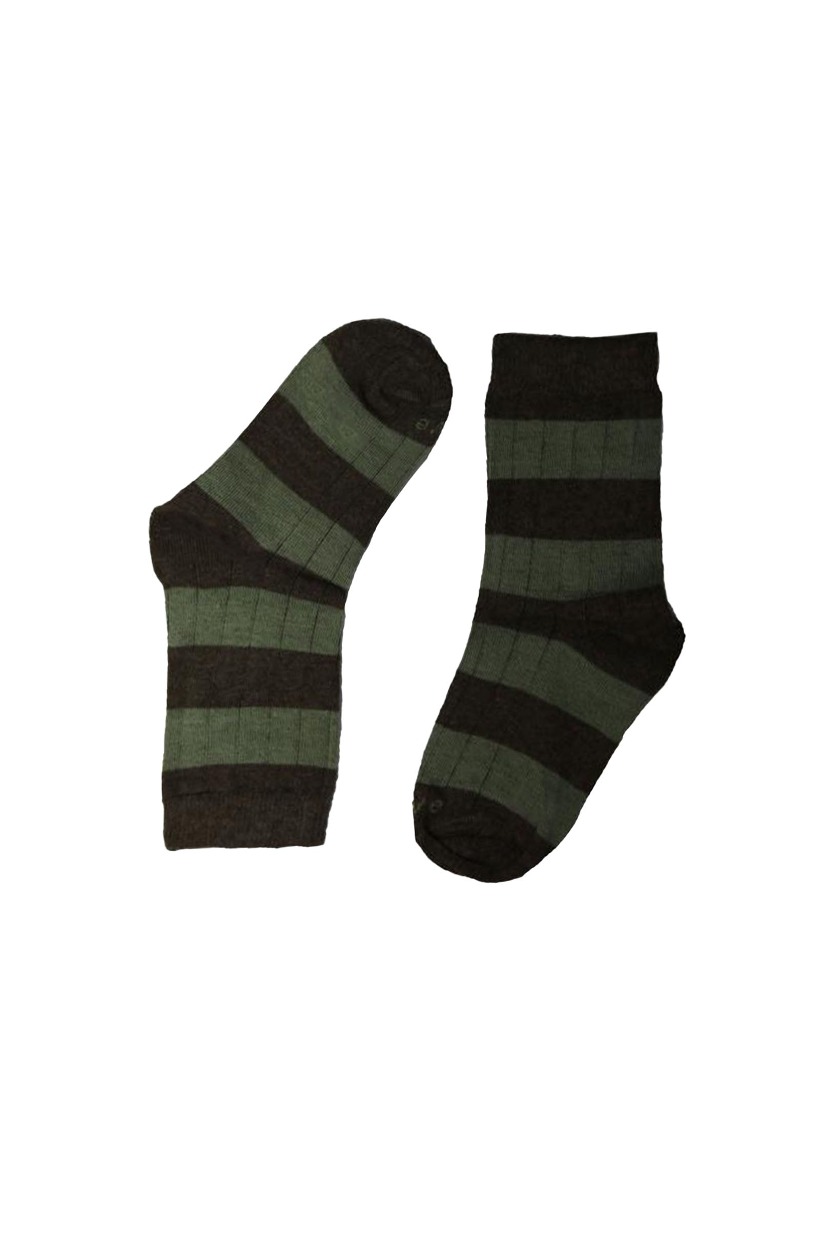 Naïve - Kids' Green and Brown Rugby Short Socks – socksnaive.com
